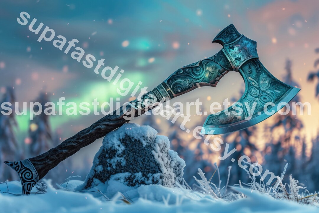 Digital Prints of the Winterbite Axe 1 5 Pack - Etsy