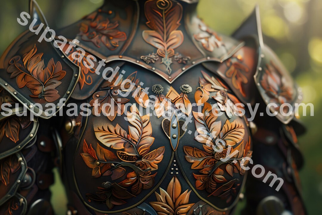 Digital Prints of the Sylvan Whispers Leather Armor V2 5 Pack - Etsy