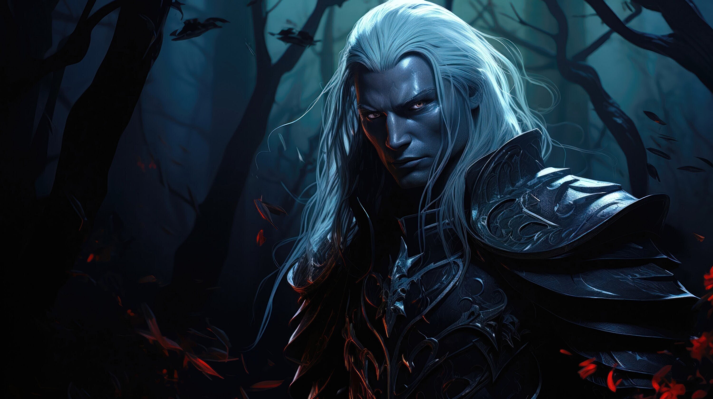 Digital Print of a Drow Ranger D&D Fantasy Character Portrait Including ...
