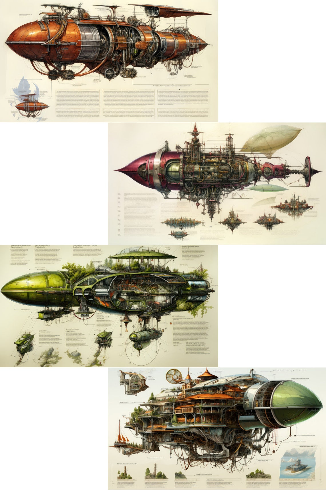 Digital Prints of 19 Various Spelljammer Ship Designs in an - Etsy Canada