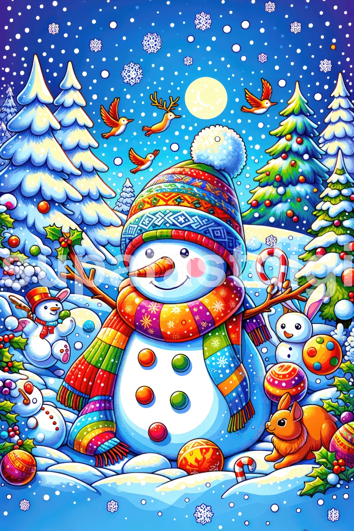 Digital Prints of Christmas Posters 5 Pack - Etsy