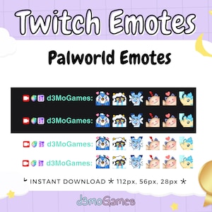 6 Palworld Emotes for Twitch Youtube Discord - Etsy