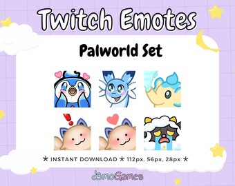 Palworld Chillet Emote Set for Twitch Streamers, Youtube, Discord ...