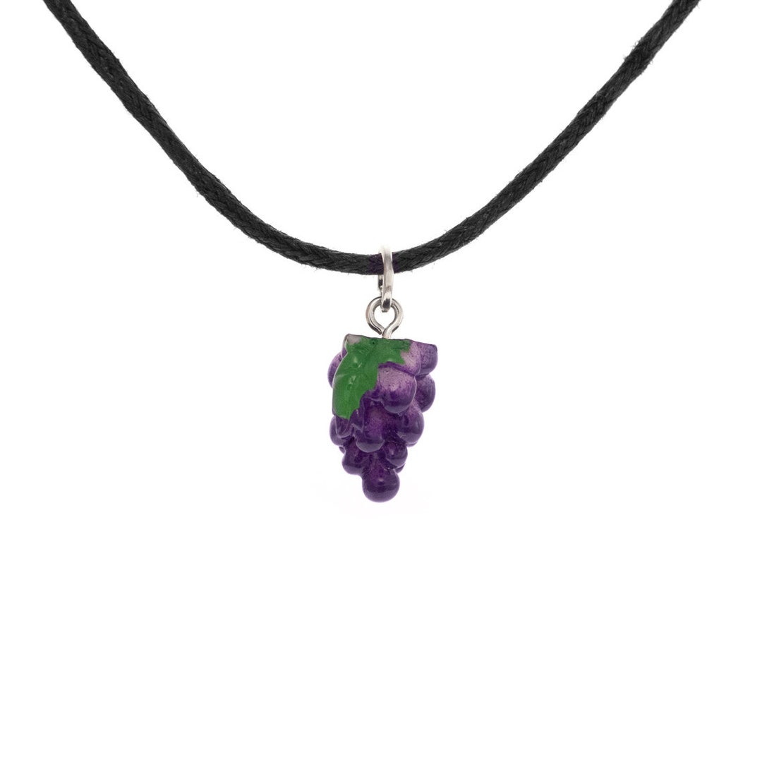 Fruit and Vegetable Jewellery Purple Grape Necklace. Cluster Grape ...