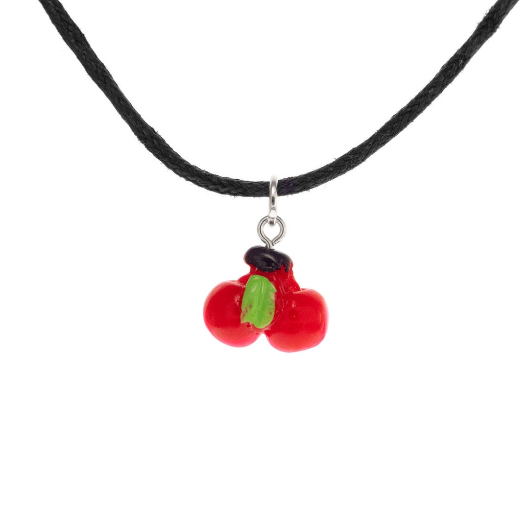 Famous Cherry Necklace. Cute Food Friendship Necklaces. Fruit Inspired ...