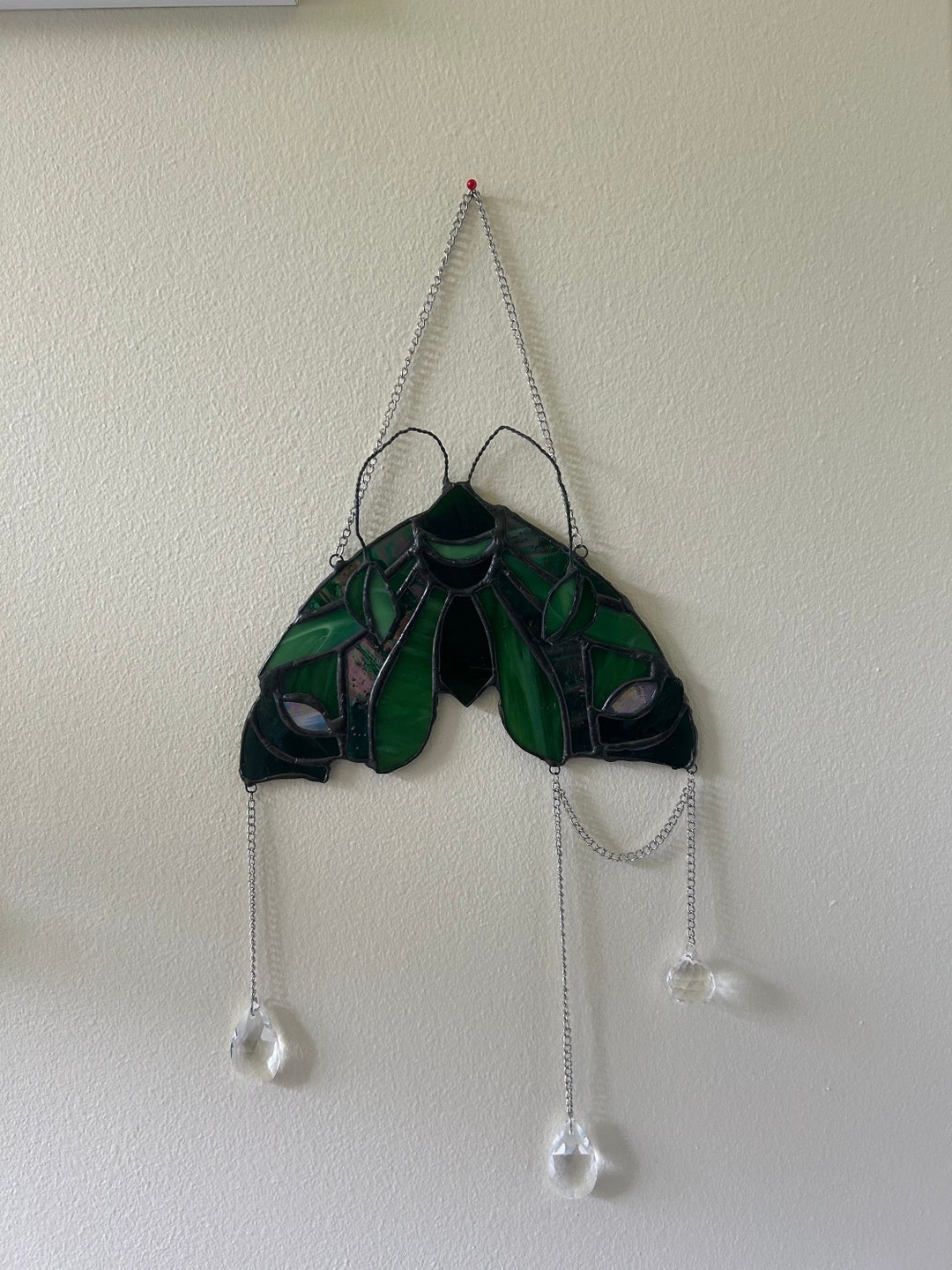 Stained Glass Moth, Moth Suncatcher, Stained Glass Suncatcher, Wall ...