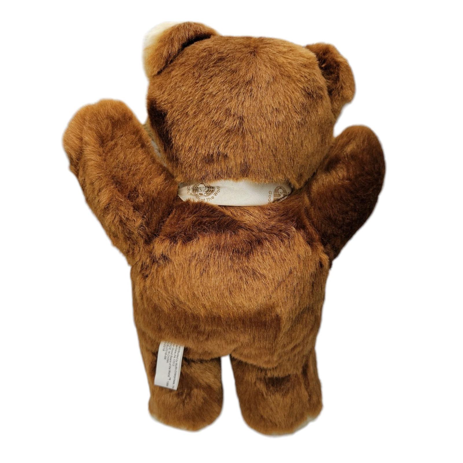 Vintage 1984 Good Bears of the World Plush Brown Bear Bow 10"muffin ...