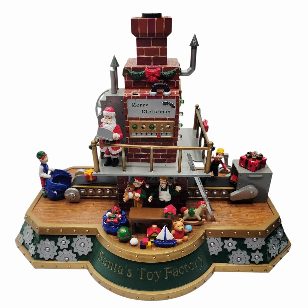 Vintage Mr Christmas Santa's Toy Factory Animated Musical Workshop ...