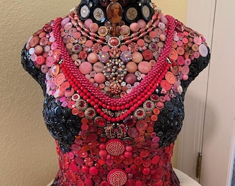 Jewelry and Button Mosaic Mannequin / Dress Form - Etsy