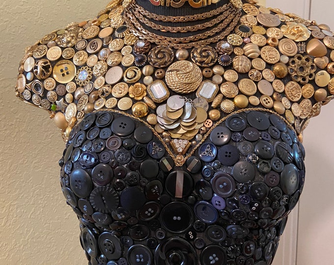 Jewelry and Button Mosaic Mannequin / Dress Form - Etsy