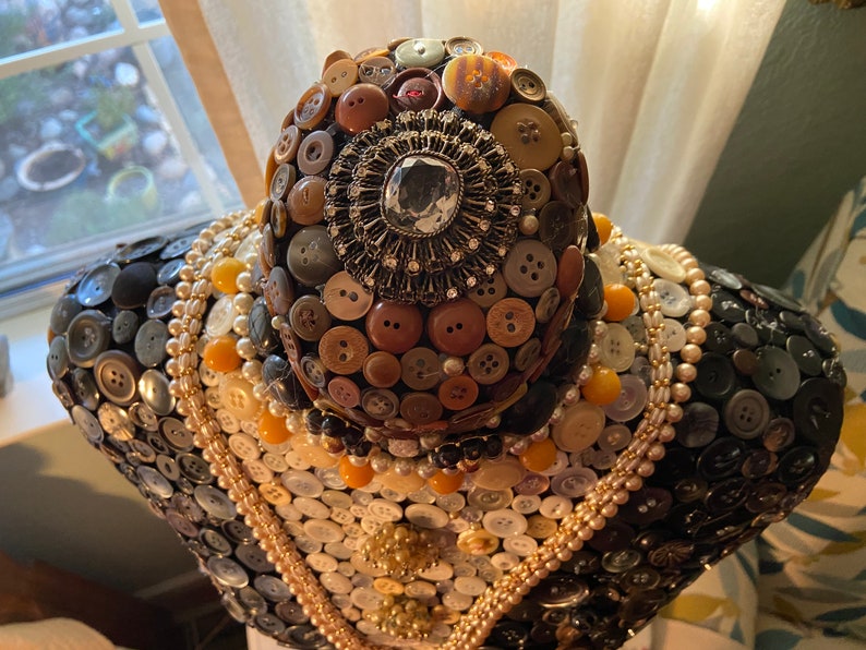 Mannequin ART - Jewelry and Button Mosaic Mannequin / Dress Form - Etsy ...