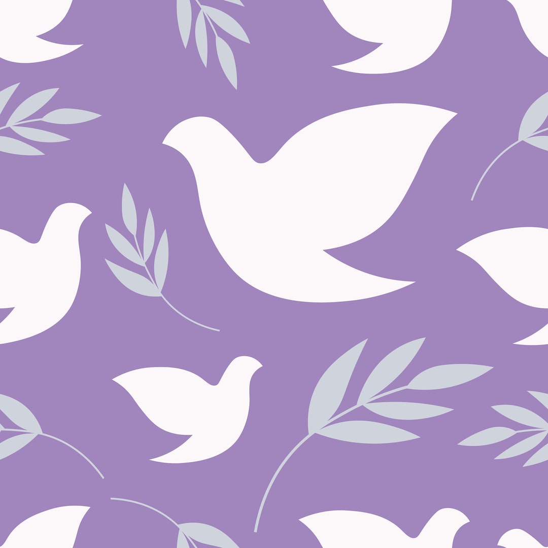 Dove Pattern Purple - Etsy