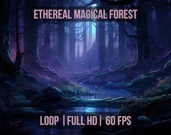 Animated Enchanted Forest Deer Dark Academia Style Background Wallpaper ...