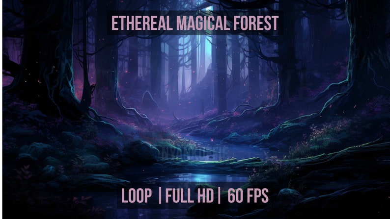 Animated Dark Ethereal Forest Wallpaper: Vtuber Twitch Desktop (MP4) - Etsy