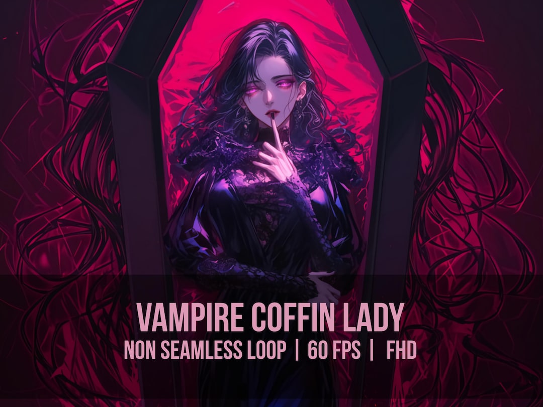 Animated Vampire Coffin Lady Wallpaper: Gothic Desktop (MP4) - Etsy
