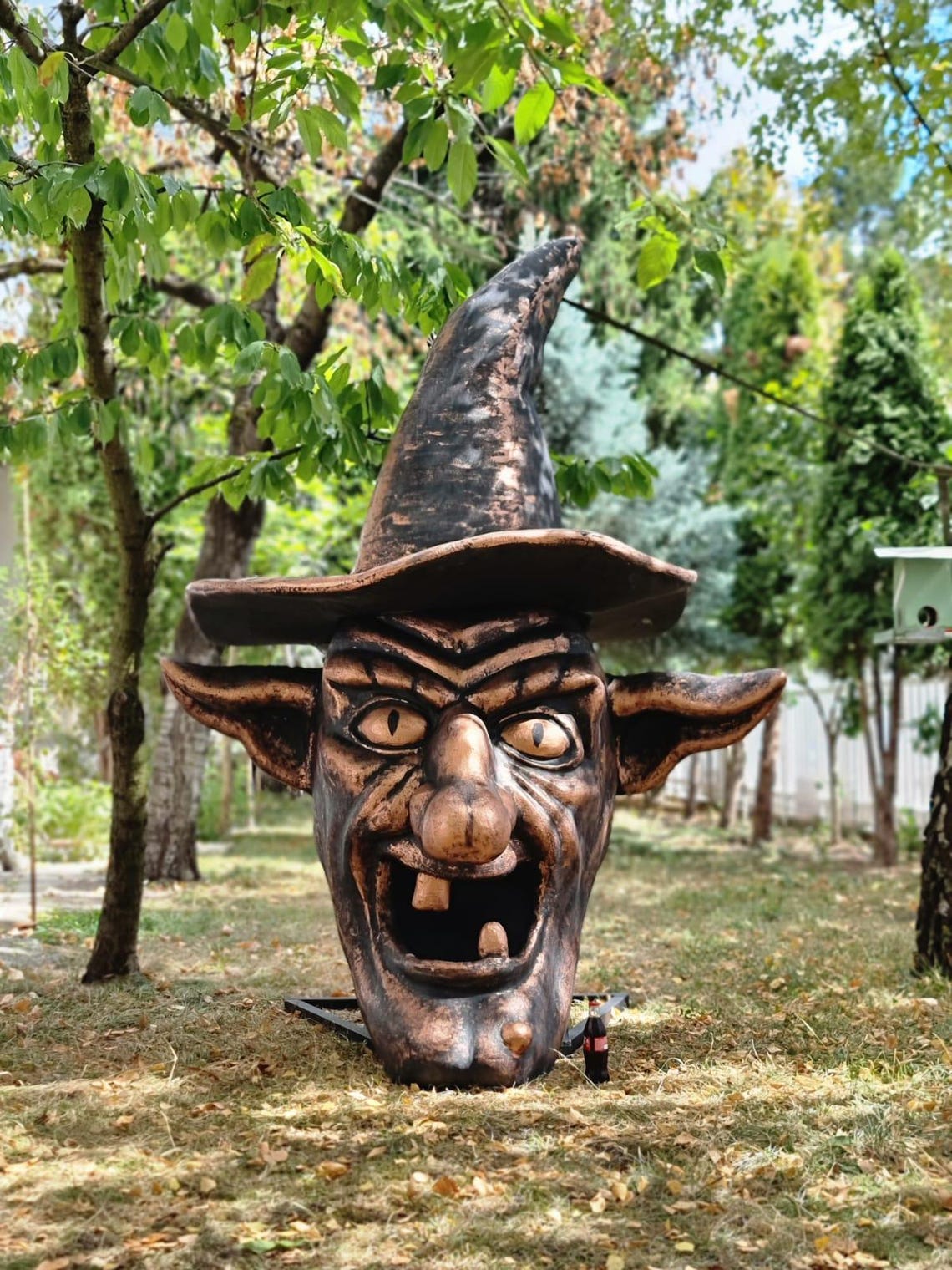 Giant 3D Witch Head Halloween Decoration – Spooky Outdoor/indoor ...