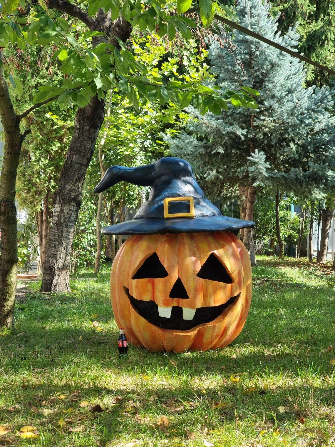 Giant 3D Double-sided Pumpkin Sculpture – Halloween Yard Decor, Spooky ...