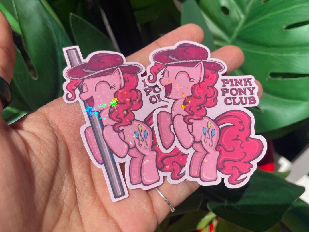 My Little Pony - “pink Pony Club” Pinkie Pie Vinyl Sticker - Glossy or ...