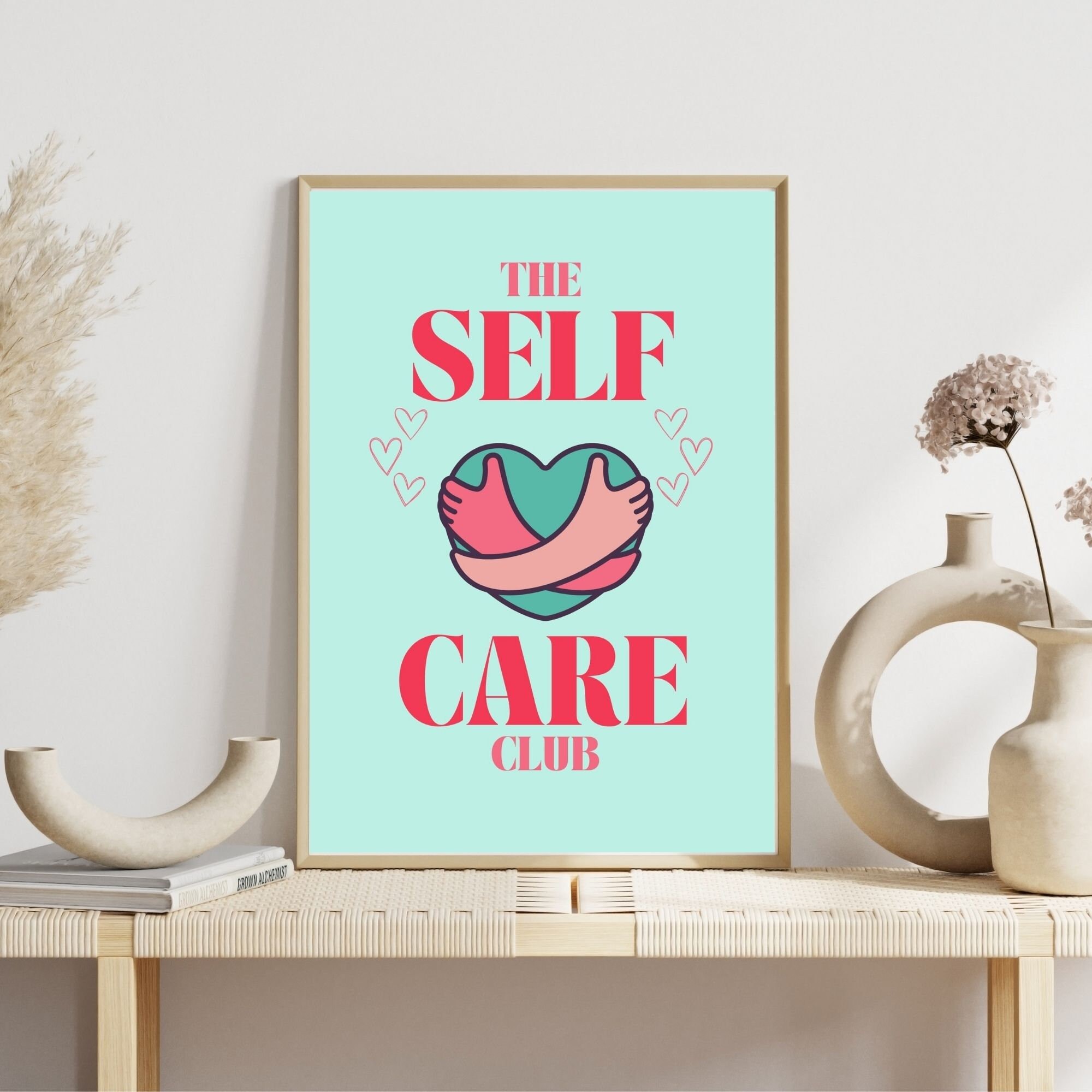 Self Care Club, Motivational Wall Art, Trendy Wall Art, Printable Wall ...