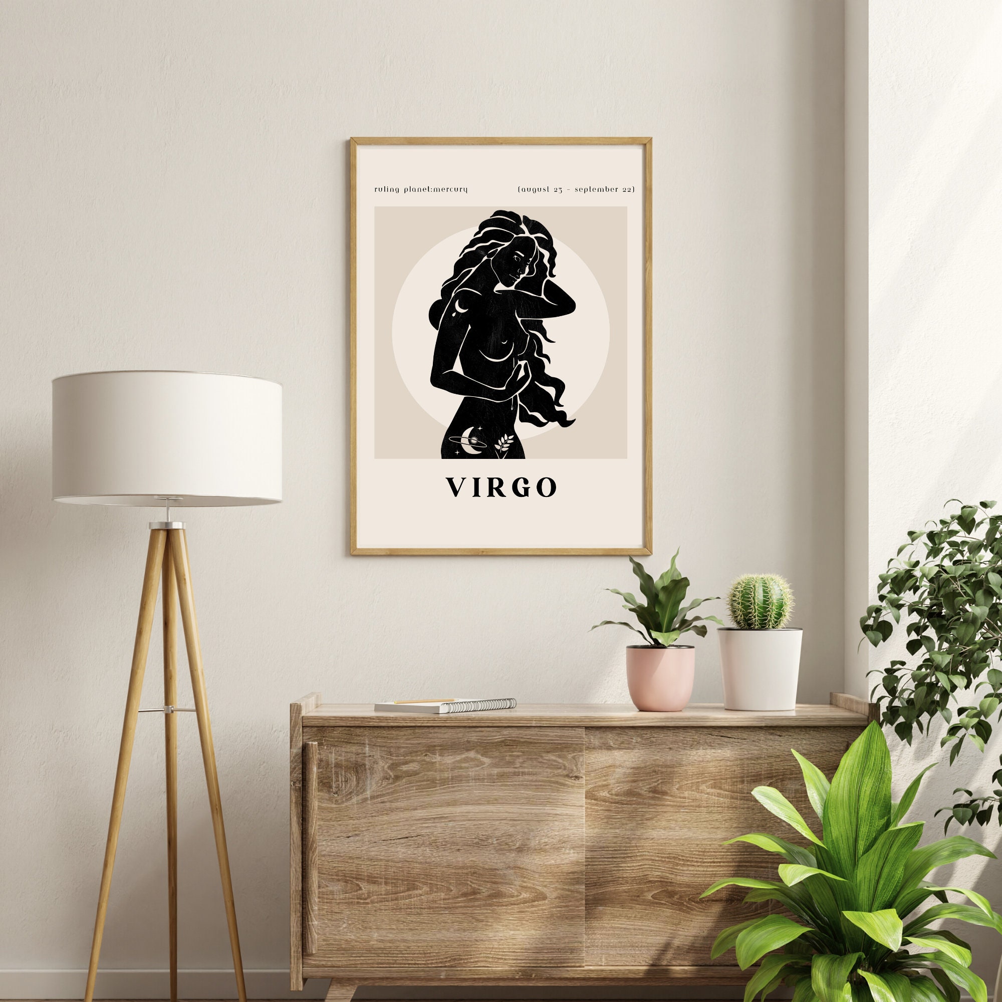 Virgo Wall Art, Virgo Poster, Digital Print, Trendy Wall Art, Astrology ...