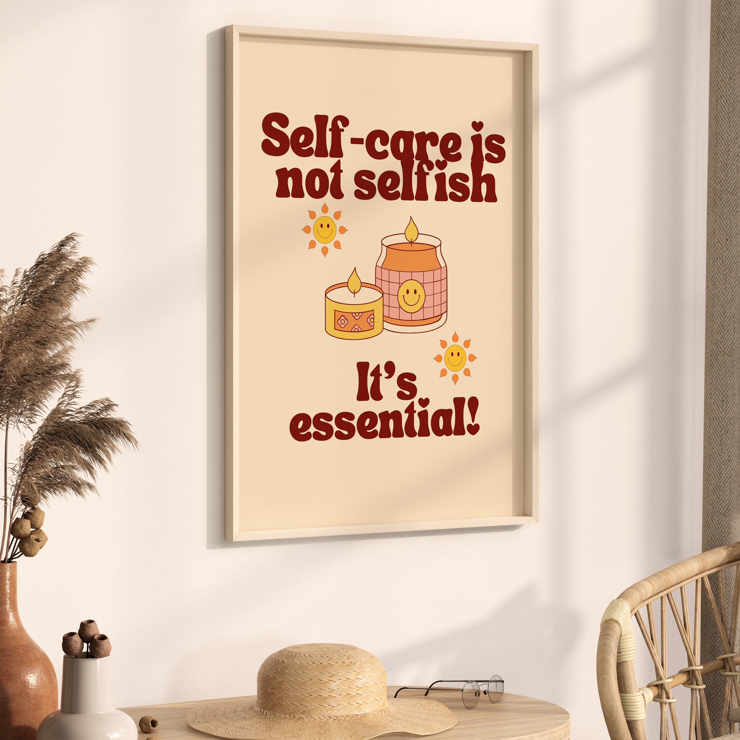 Self Care Art, Motivational Wall Art, Aesthetic Wall Art, Inspirational ...