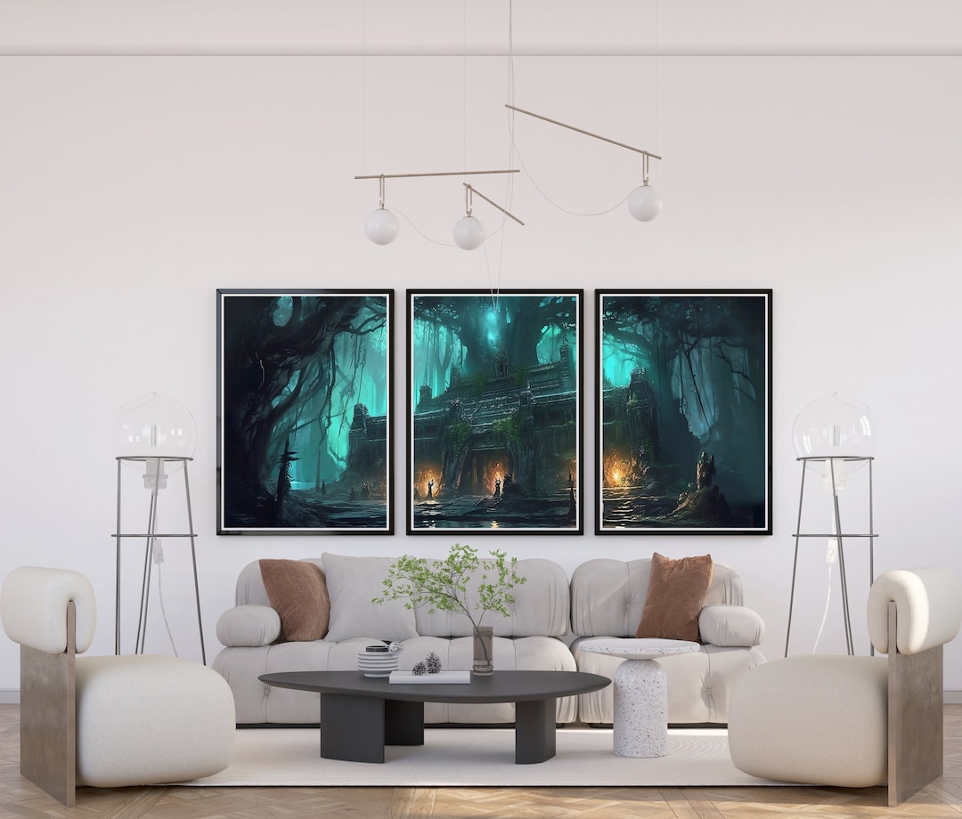 Celtic Temple Set of 3 Wall Art Decor Multiple Sizes Digital Download ...