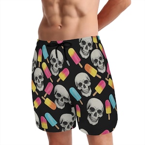 Skulls and Ice Pops Men's Swim Trunks Swimming Shorts - Etsy