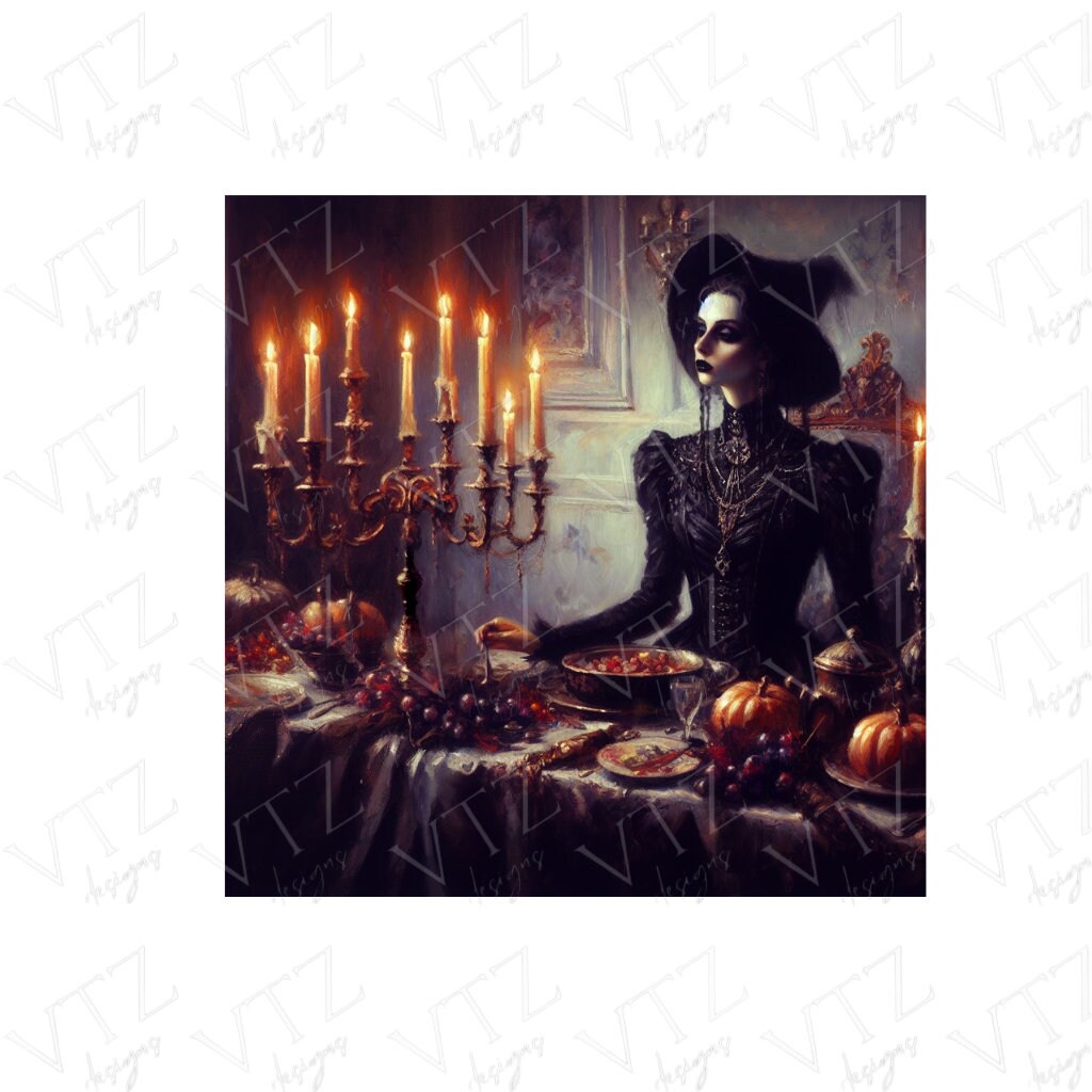 Gothic Thanksgiving Poster Dark Moody Wall Art - Etsy