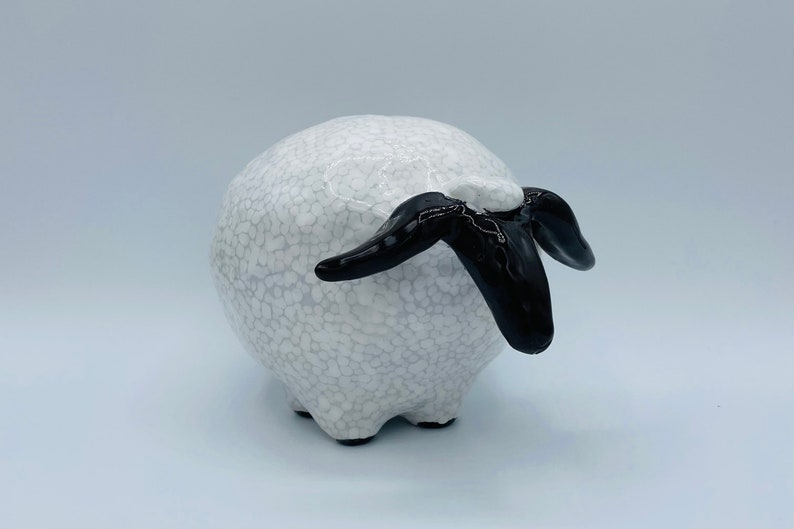 Fluffy Black Faced White Sheep Ceramic Coin Bank - Etsy