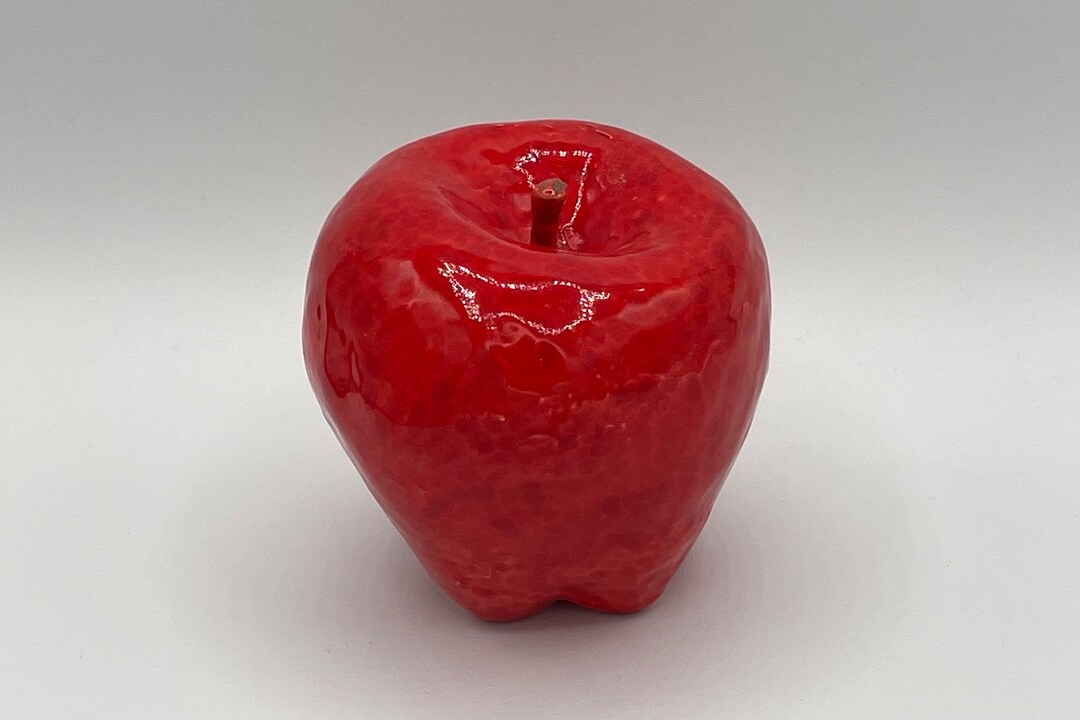 Red Handmade Clay Apple Coin Bank hand Sculpted, Glazed, Dotted - Etsy