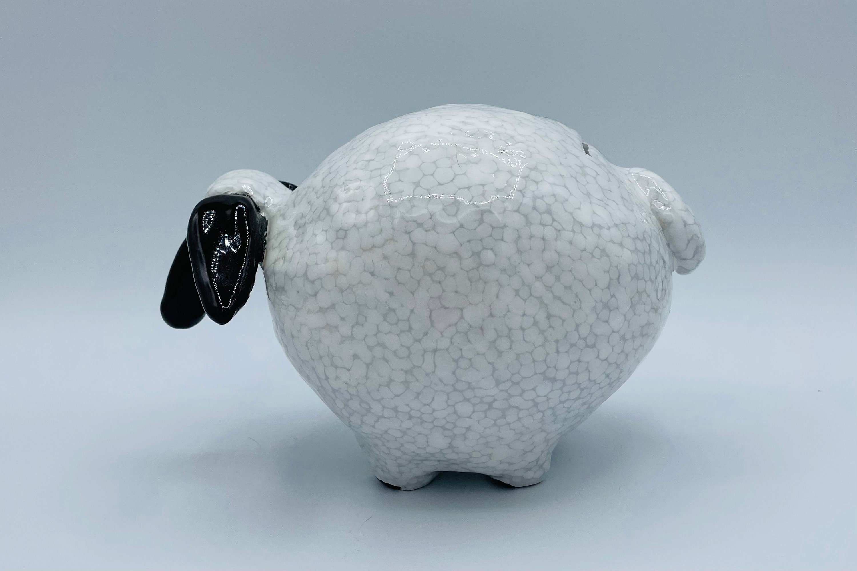 Fluffy Black Faced White Sheep Ceramic Coin Bank - Etsy