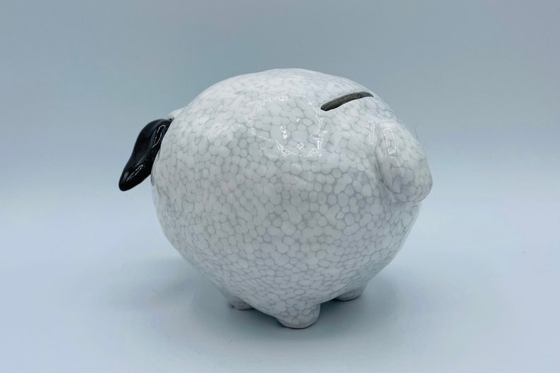Fluffy Black Faced White Sheep Ceramic Coin Bank - Etsy