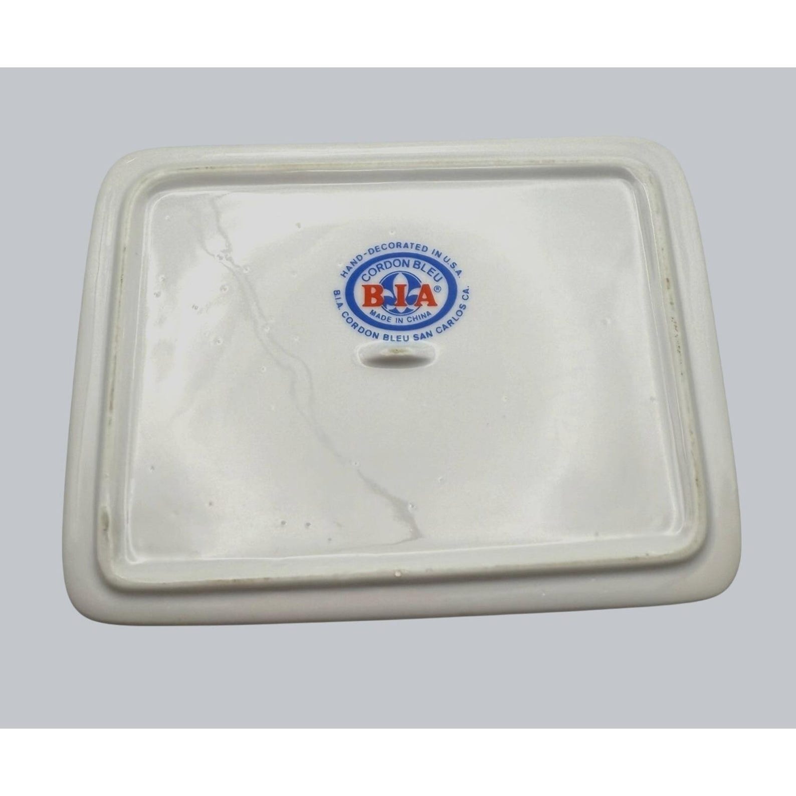 BIA Cordon Bleu Cow Covered Butter/cheese Dish-floral-hand Decorated ...
