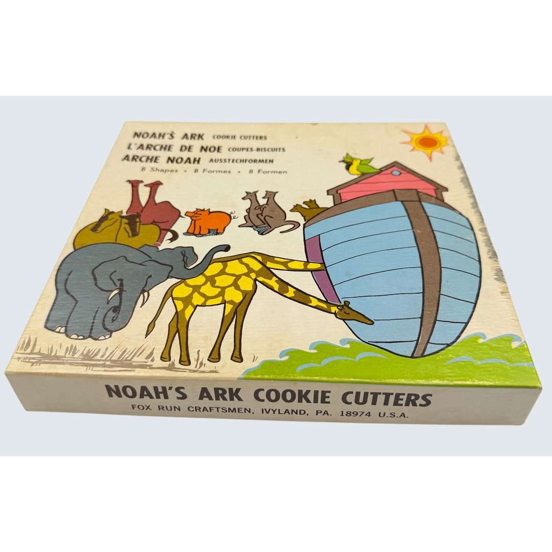 Vintage Fox Run Noah’s Ark Cookie Cutter Set W/ Box – 8 Animal Cutters ...