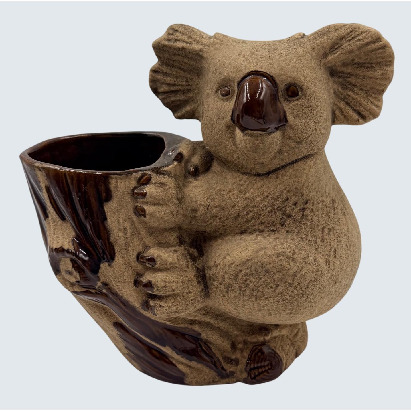 Royal Haeger Koala Planter Vintage USA Ceramic Koala Hugging Log ...