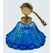 Vtg Cobalt Blue Glass Perfume Atomizer With Brass Pump Art Deco Vanity ...