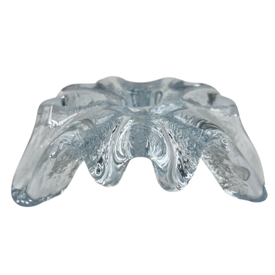 Sculptural Blenko Freeform Ice Flo Footed Taper Holder Designed by Don ...