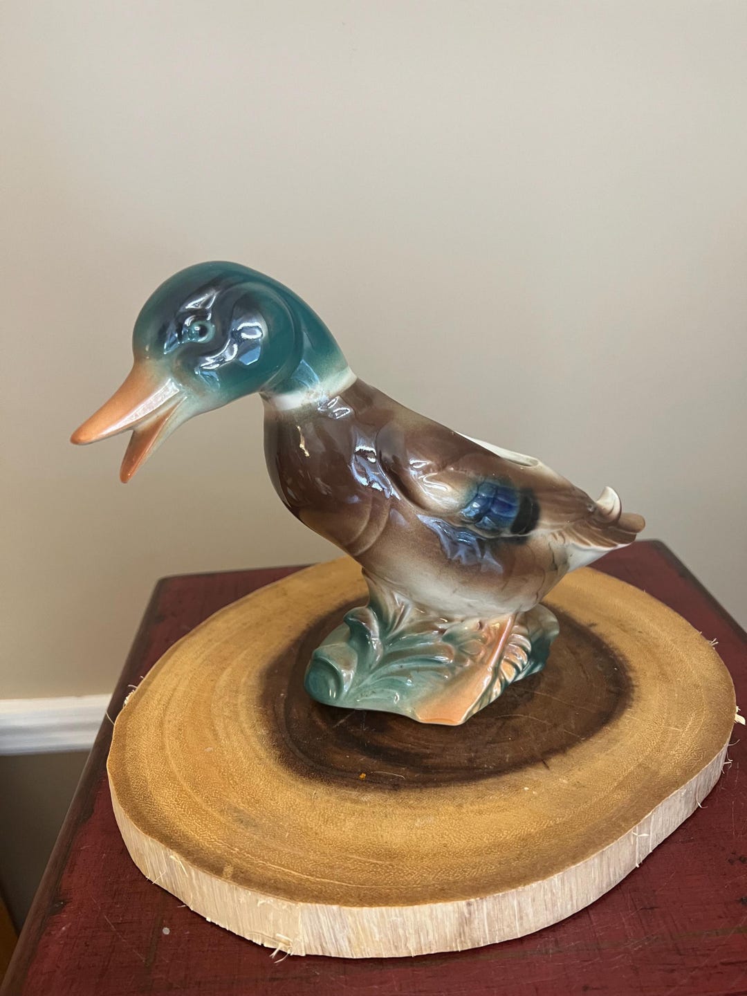 Vintage Mallard Duck Planter- Royal Copley - Etsy