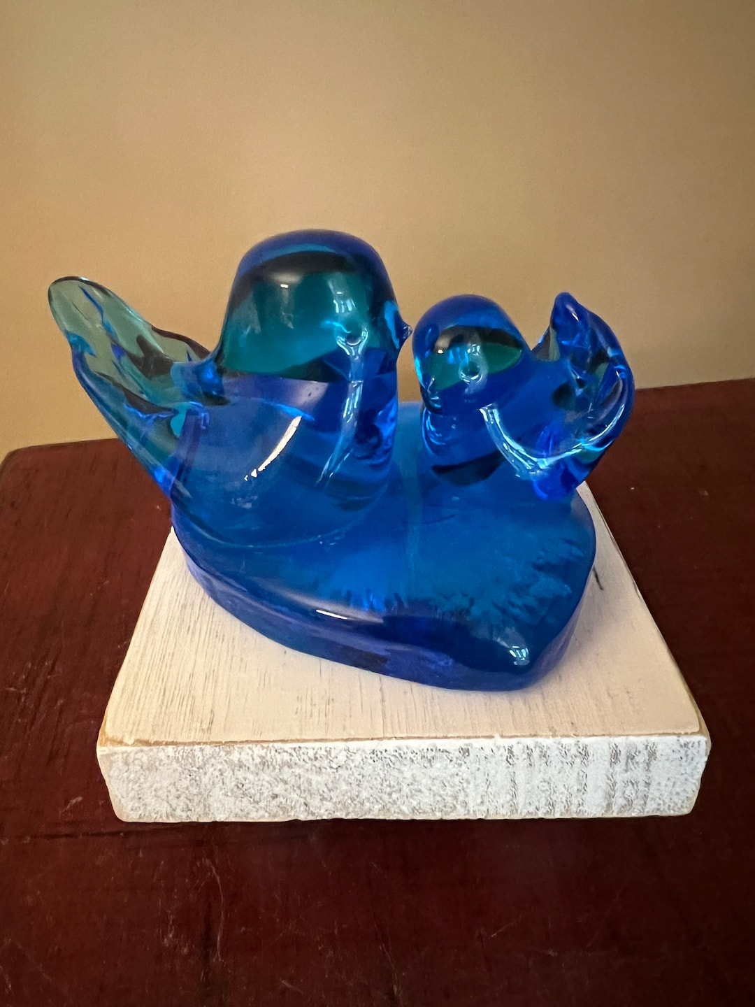 Vintage Leo Ward Signed Blue Bird of Happiness Paid on Heart 1994 - Etsy