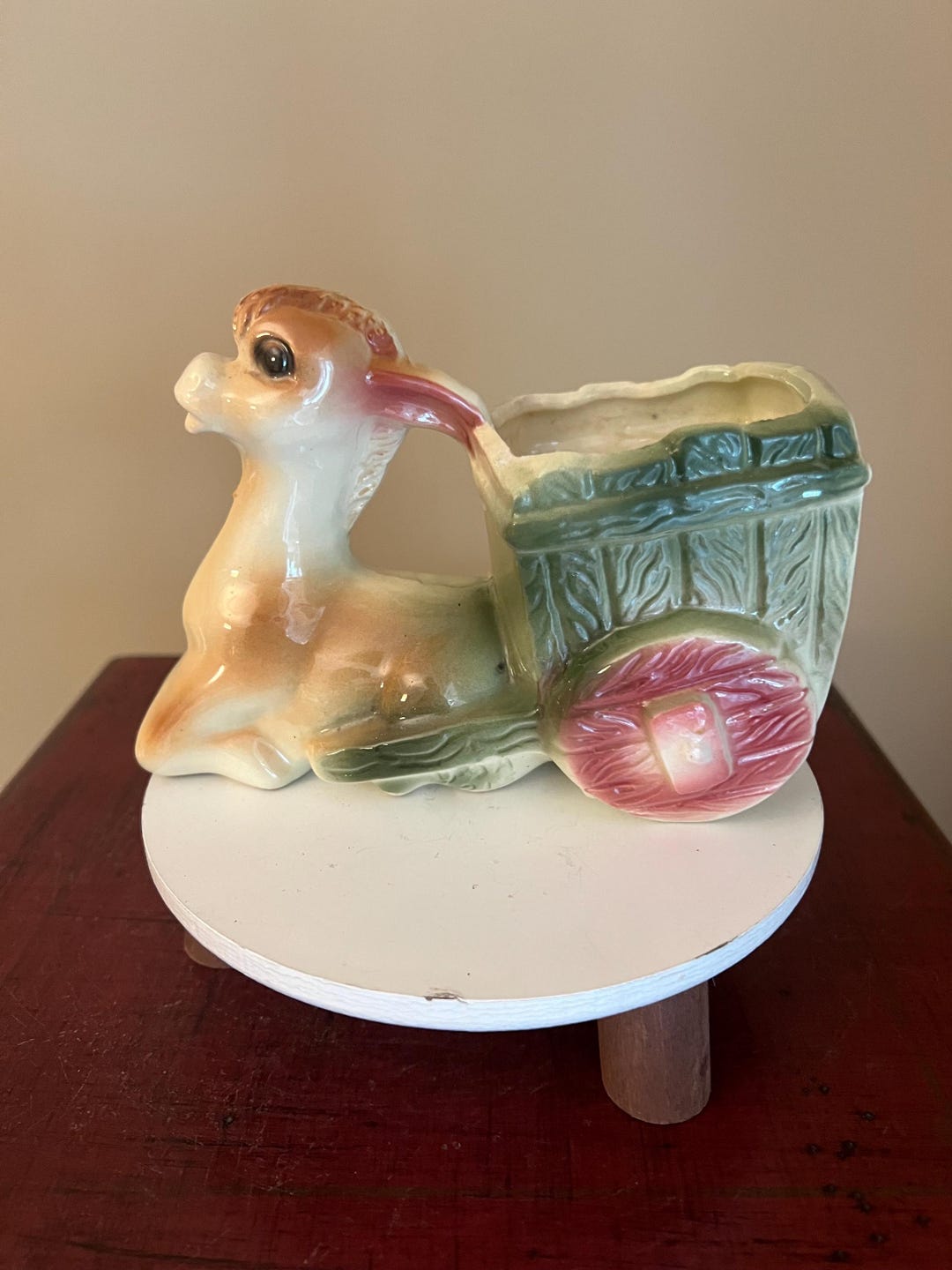 Vintage Mcm Donkey and Cart Planter/vase- Pottery - Etsy