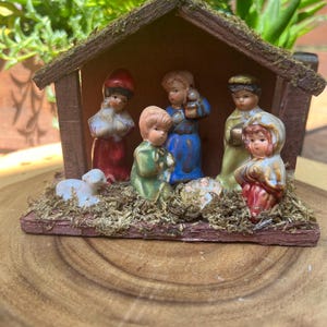 Vintage Nativity Set-4 1/4 H / Ceramic Figurines - Etsy
