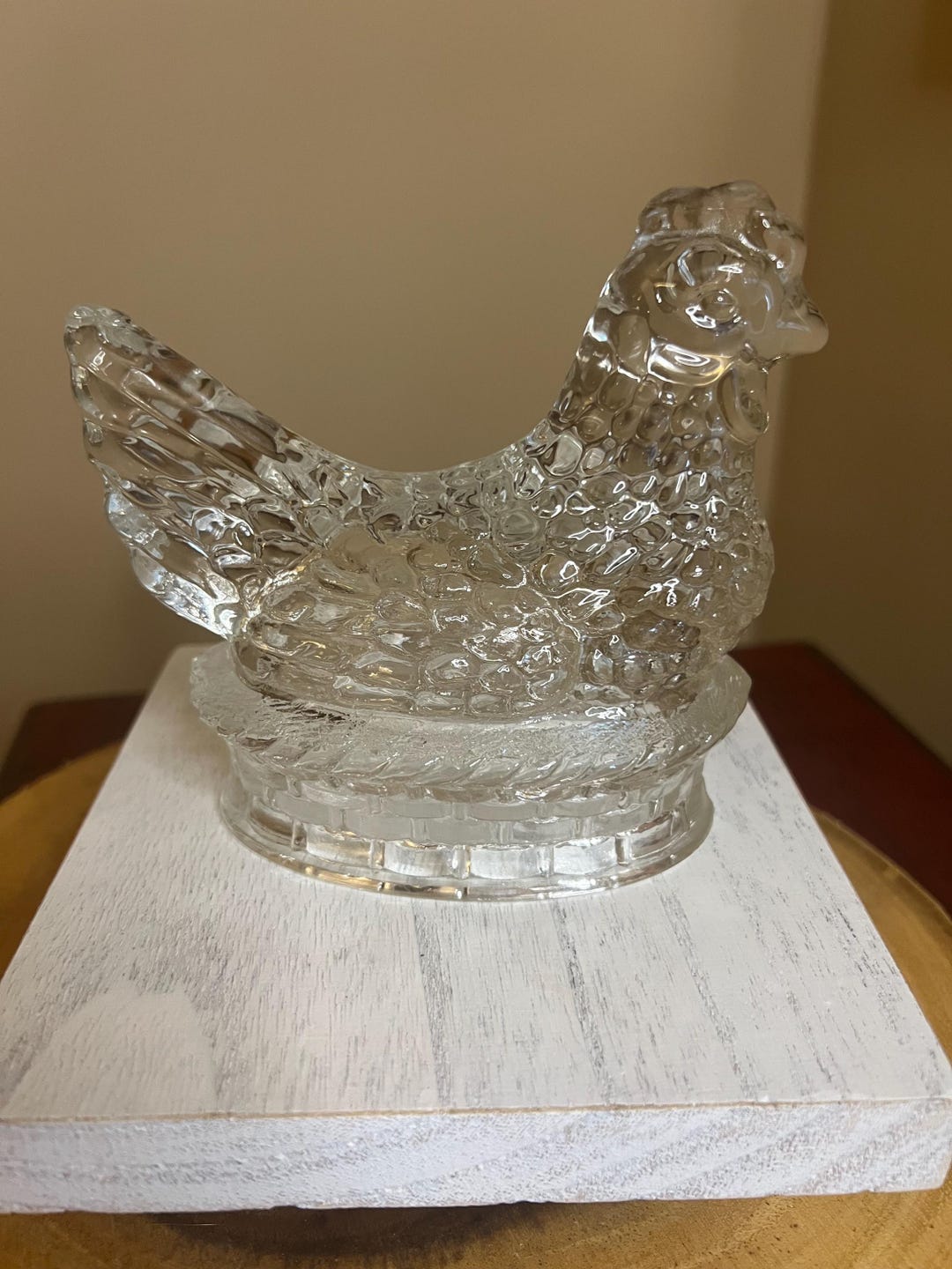 Vintage Jeanette Glass Hen/chicken Candy Container- Easter Decor - Etsy