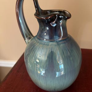 Vintage Fine Art Pottery Pitcher Bill Campbell Flambeaux Crystalline ...