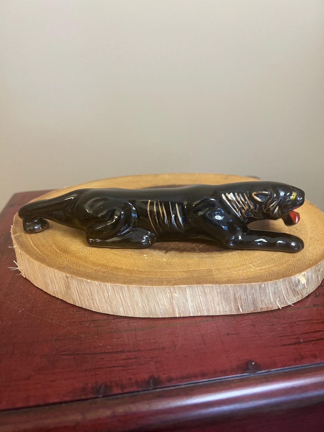 Vintage Crouching Black Panther Figurine- Made in Japan - Etsy
