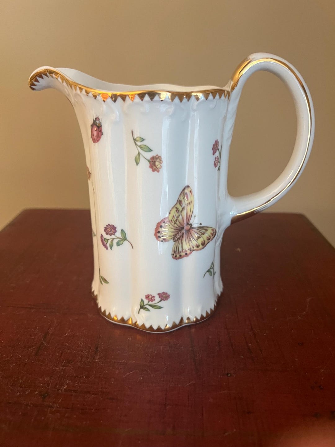 Vintage Godinger & Co. Pitcher- Tall(6”) Primavera Pattern - Butterfly ...
