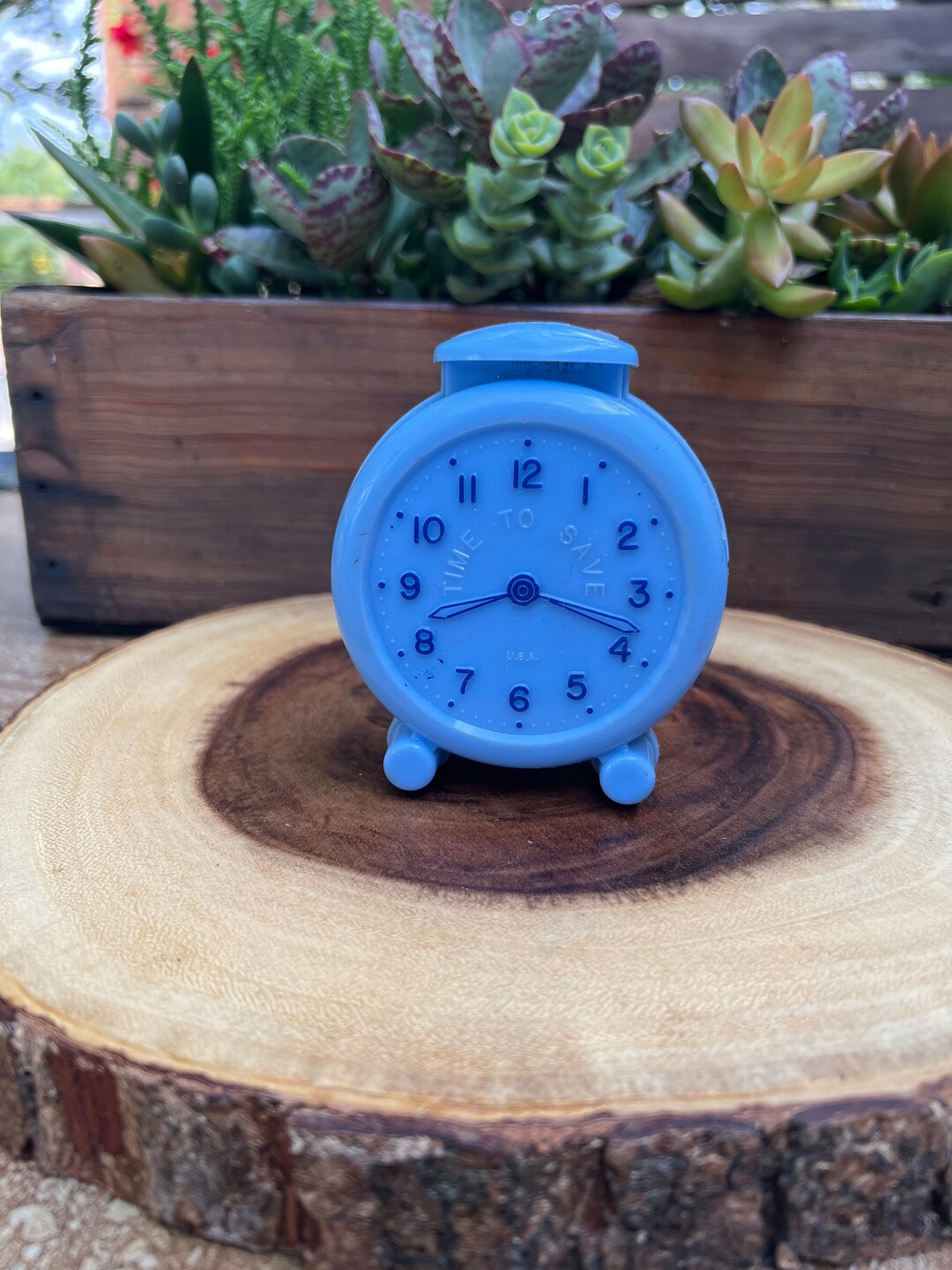 Vintage Promotional Plastic Clock Bank - Etsy