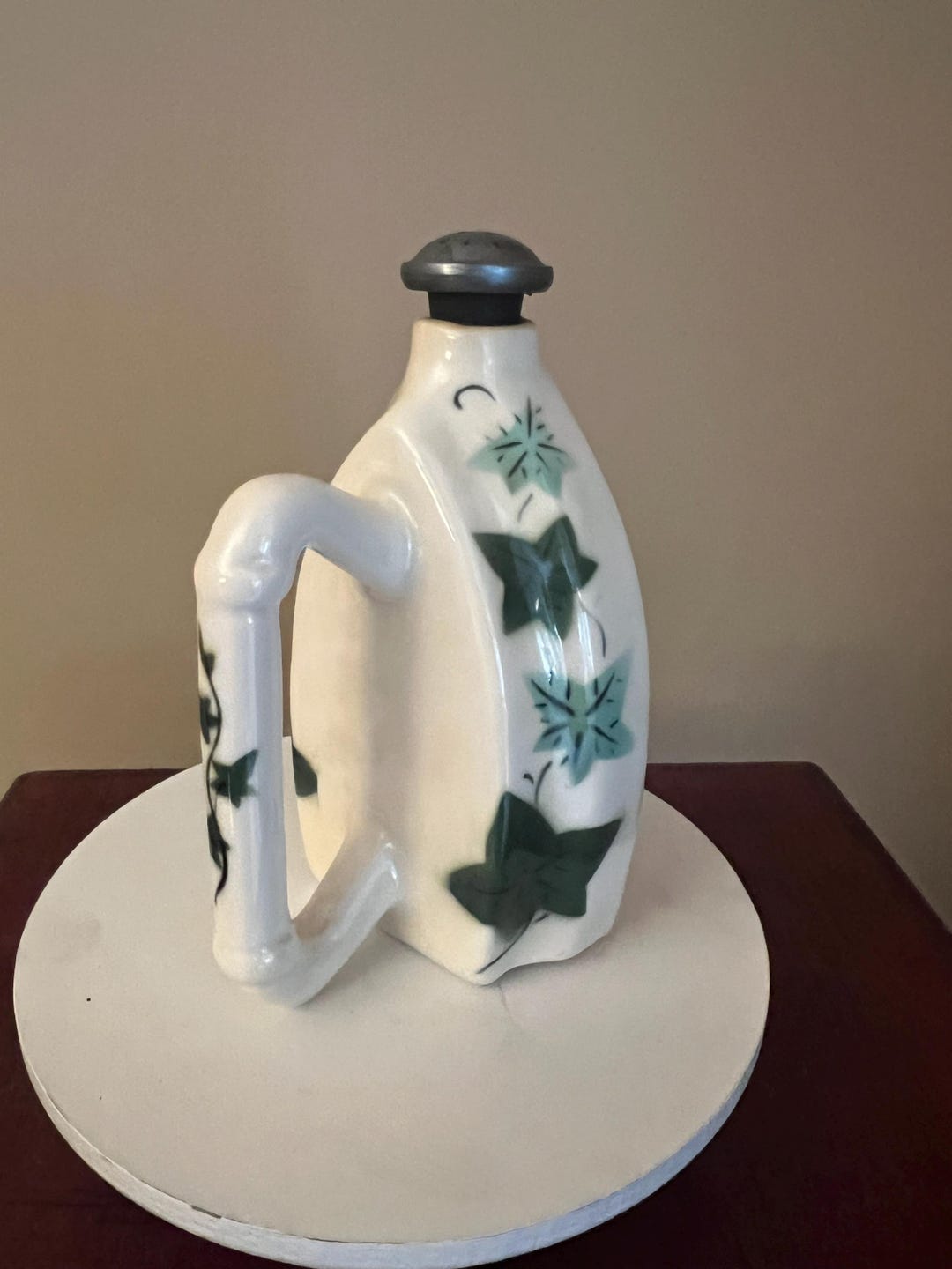 Vintage Ceramic Ironing Water Sprinkler- Iron With Ivy Decoration - Etsy