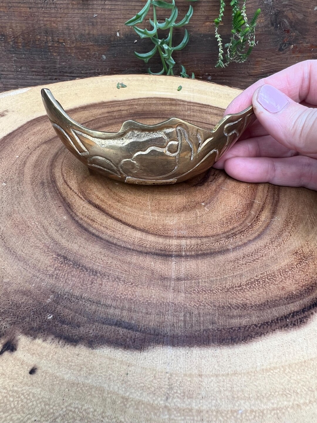 Vintage Brass Small Leaf Dish/bowl - Etsy