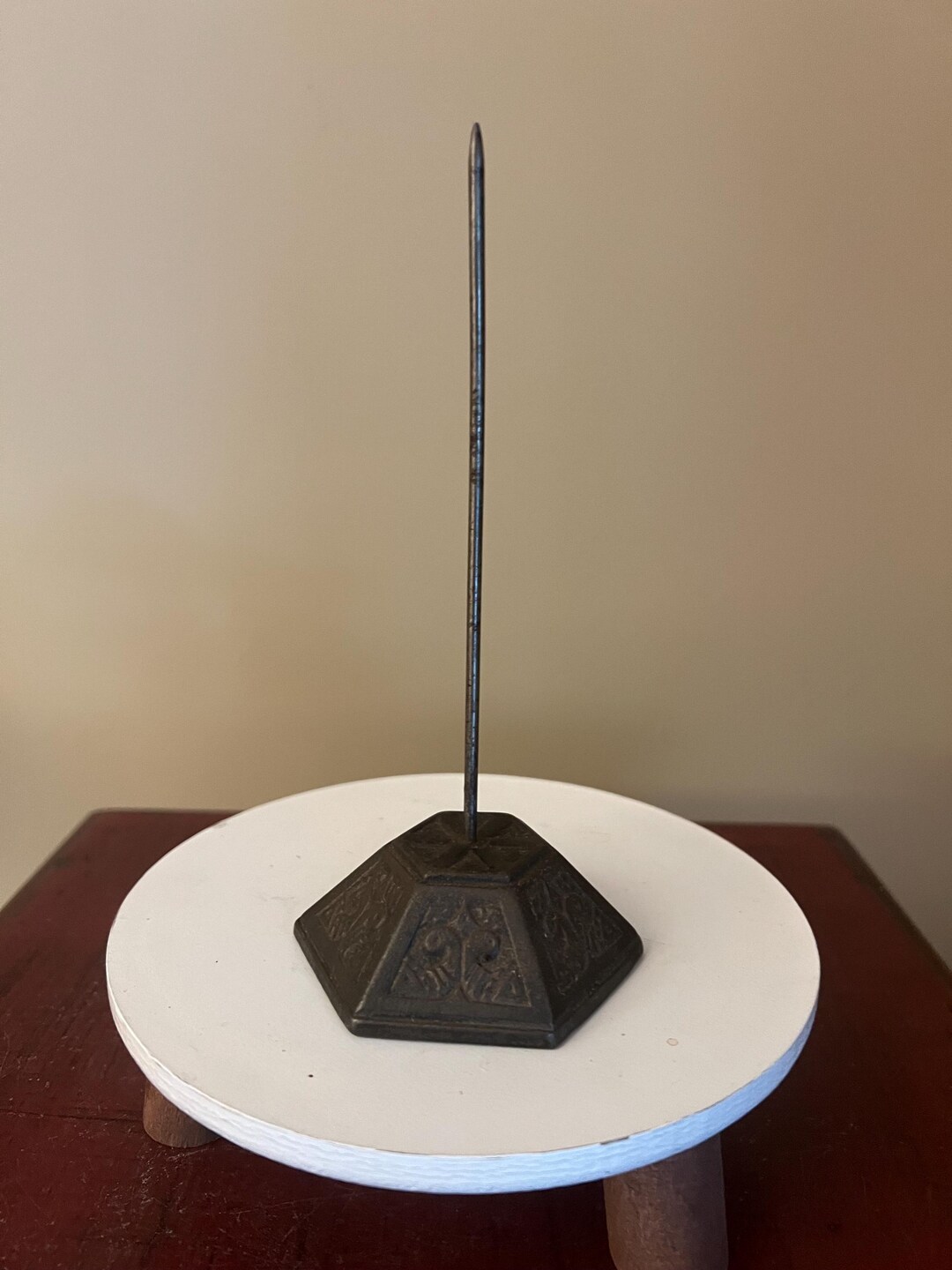 Vintage Receipt Spike Cast Iron Base/7h - Etsy
