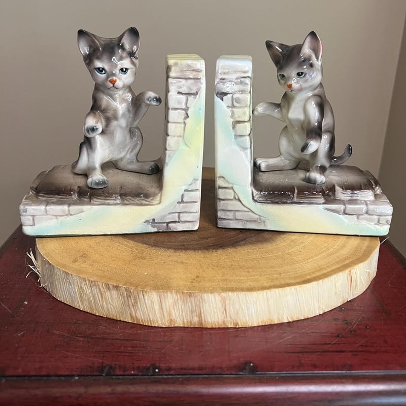 Cat Bookends - Etsy